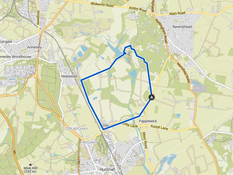 Linby lights run | road ride | Komoot